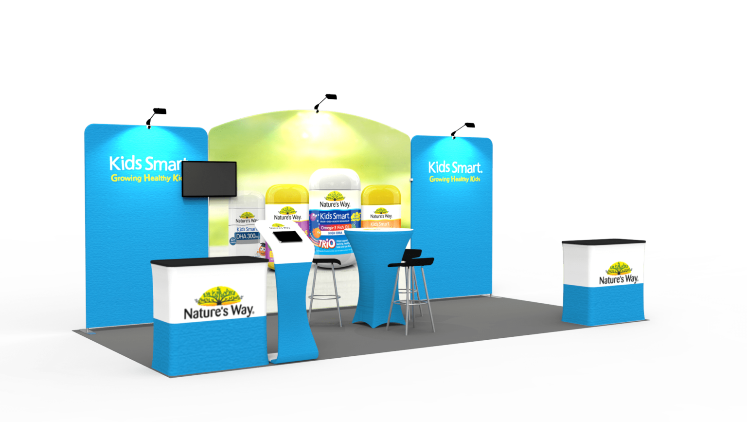 10 x 20ft Custom Trade show Booth Combo E - Exhibit Supply