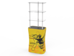 Rectangular Display Rack/Podium Tower with Graphic - Exhibit Supply