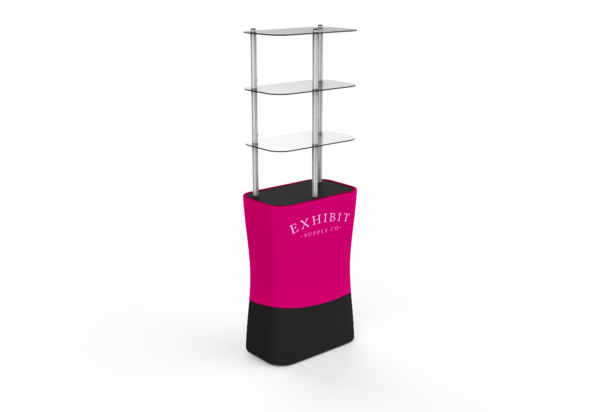 Rectangular Display Rack/Podium Tower with Graphic - Exhibit Supply