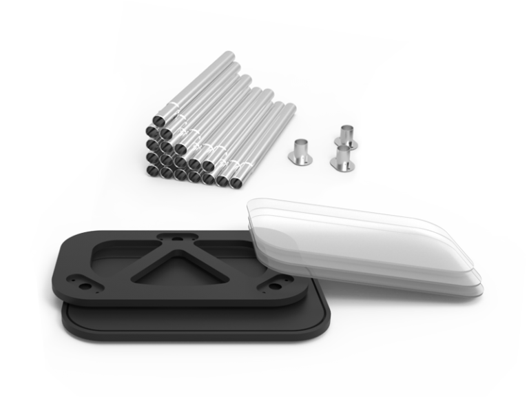 Rectangular Display Rack/Podium Tower with Graphic - Exhibit Supply