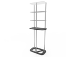 Rectangular Display Rack/Podium Tower with Graphic - Exhibit Supply