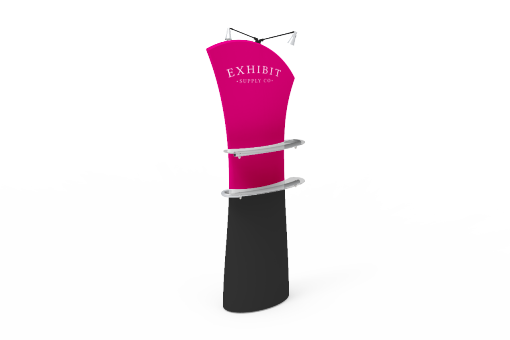 Tension Top Fabric Stand Angled - Exhibit Supply